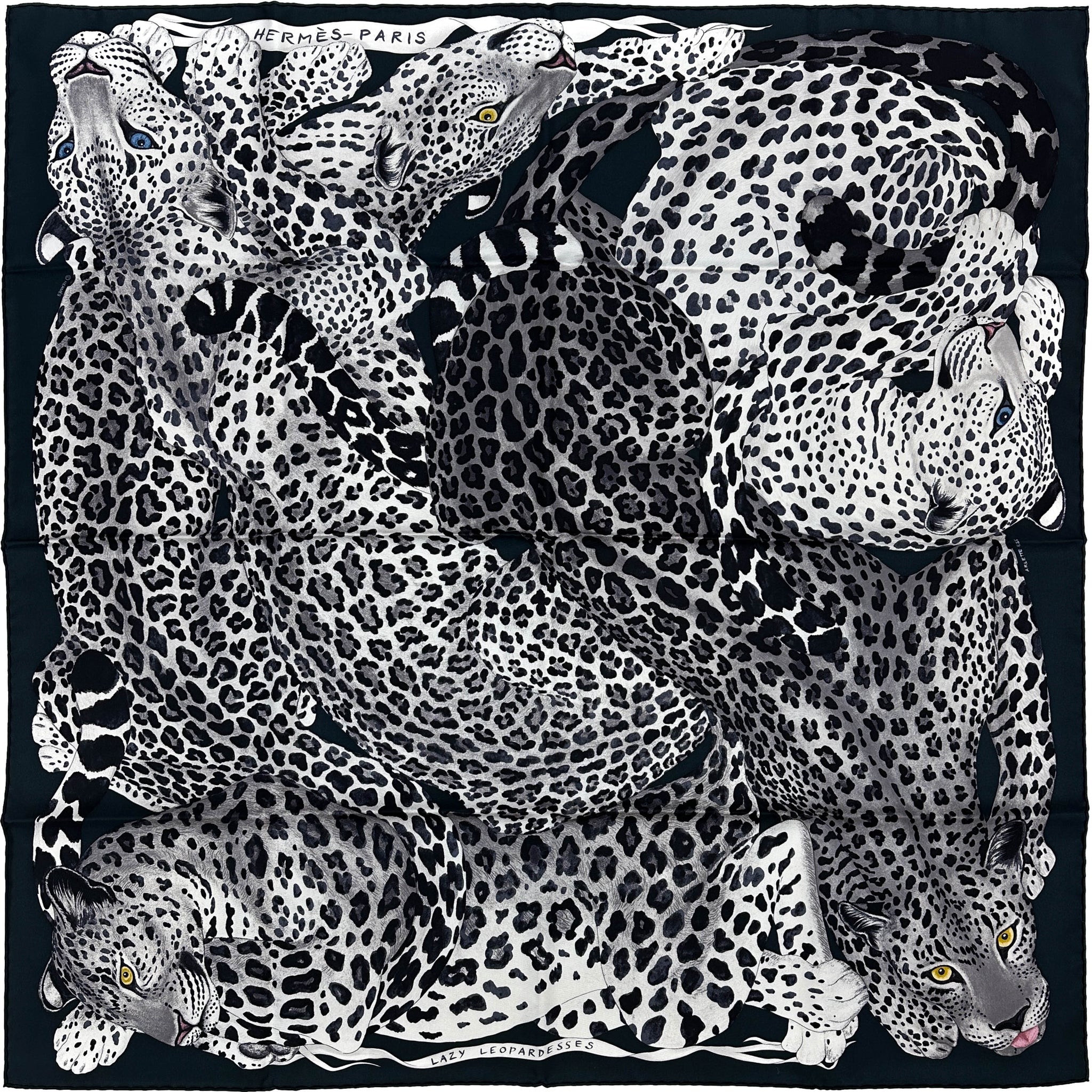 Hermès Lazy Leopardesses 90